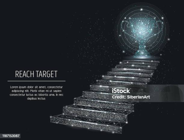 Reach Target Banner Template Vector Polygonal Art Style Illustration ... Reach Target Banner Template Vector Polygonal Art Style Illustration ...
