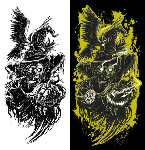 Tatouage Corbeau Vectoriels Et Illustrations Libres De Droits Istock