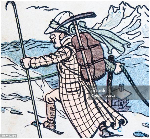 Illustration Antique Bande Dessinée De Dessin Animé Dhistoire De Noel