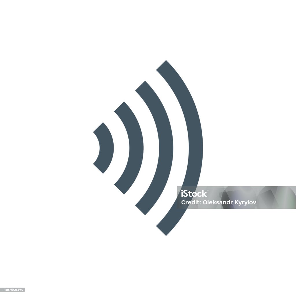 Wifi Sound Signal Connection Sound Radio Wave Logo Symbol Vector