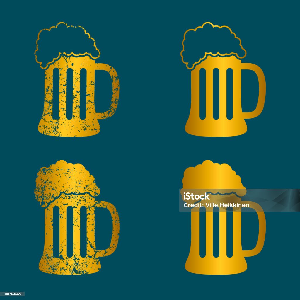 Stock Ilustrace Kreslený Plochý Styl Pivní Hrnek Tvar Ikony Ale Stout