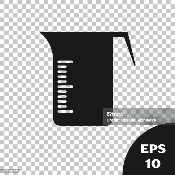 Tasse De Mesure Noire Pour Mesurer Licône Sèche Et Liquide Daliment