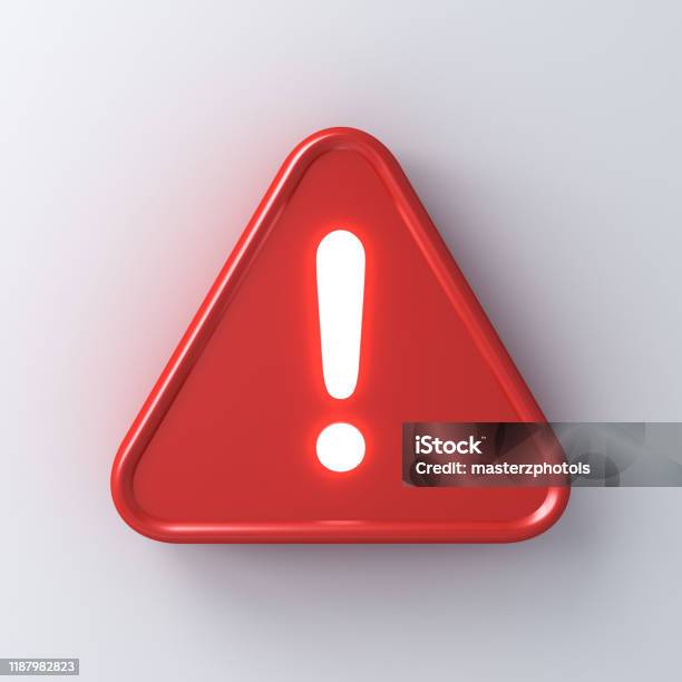 Photo Libre De Droit De Signe Rouge 3d Dattention Davertissement De