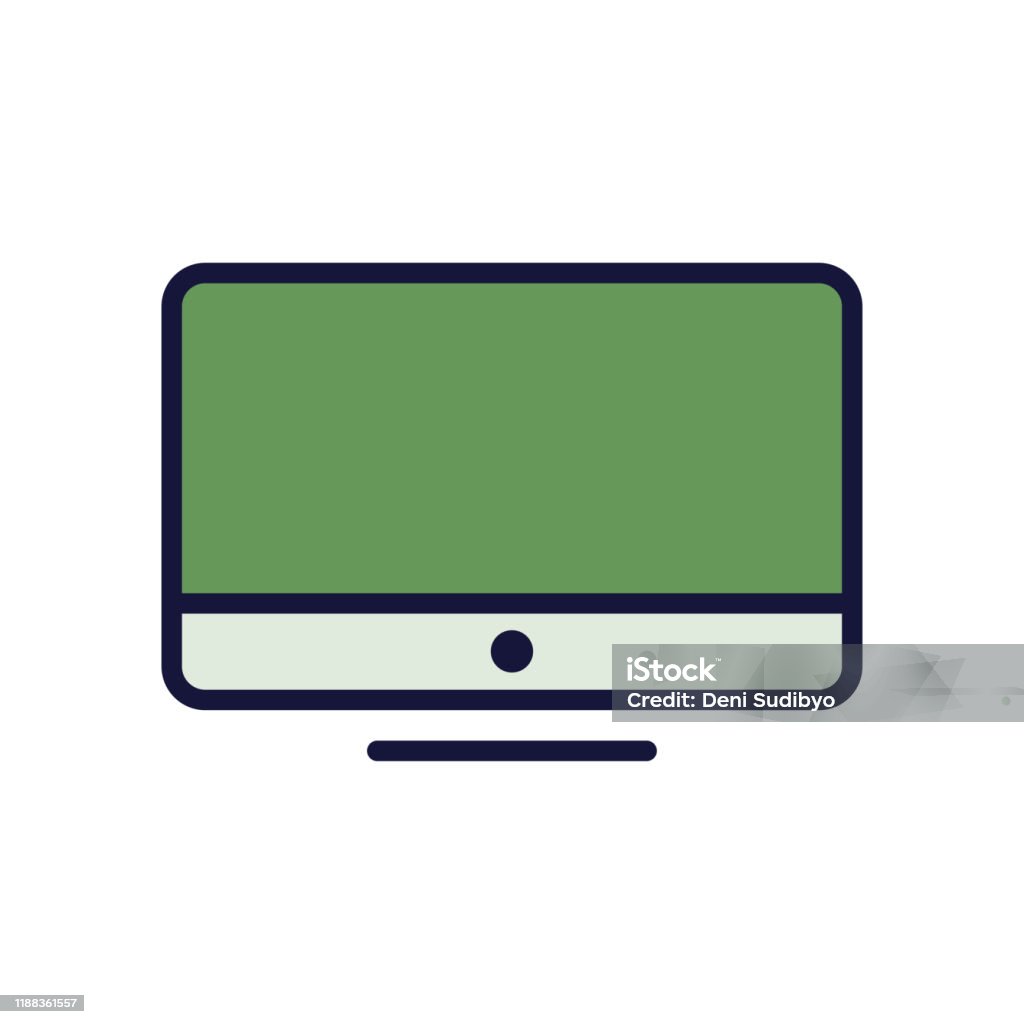 Monitor Icon Vector On White Background Stock Illustration - Download ... Monitor Icon Vector On White Background Stock Illustration - Download ...