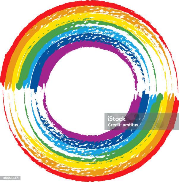 塗装された虹の円 虹のベクターアート素材や画像を多数ご用意 虹 円形 塗料 Istock