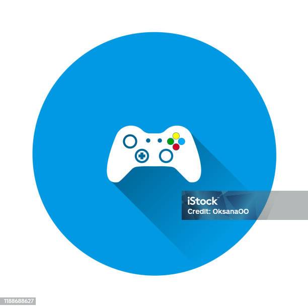 Ikon Gamepad Vektor Joystick Permainan Untuk Video Game Dengan Latar