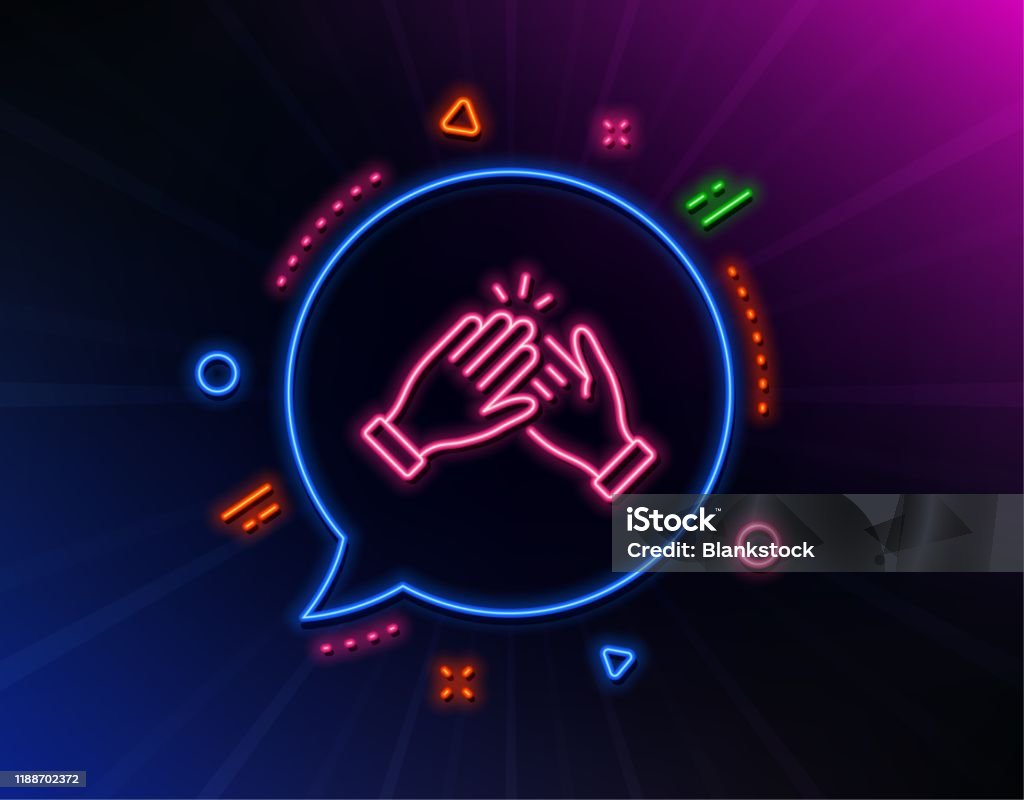 Clapping Hands Line Icon Clap Sign Vector Stock Illustration Download
