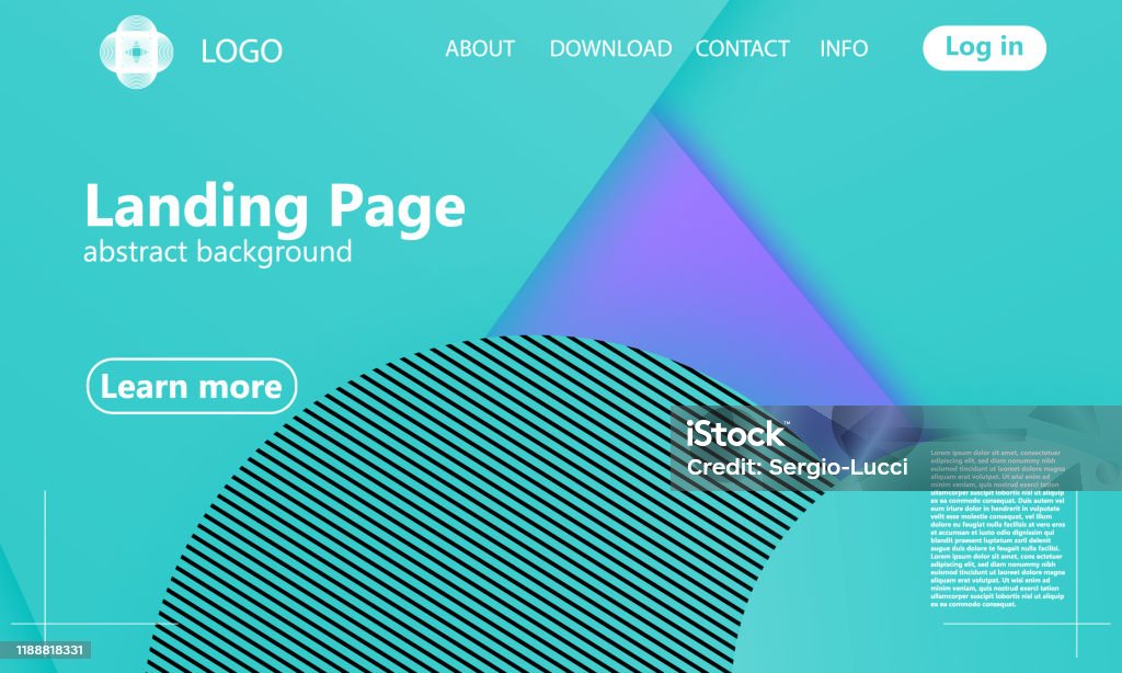 Cover Design Landing Page Vector Illustration Stock Illustration Download Image Now Abstract