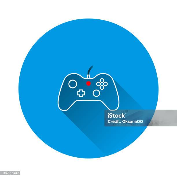 Ikon Gamepad Vektor Joystick Permainan Untuk Video Game Dengan Latar