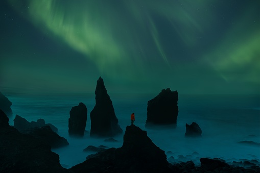 Lampu Utara Yang Indah Atau Aurora Borealis Di Islandia Ini Diambil ... Lampu Utara Yang Indah Atau Aurora Borealis Di Islandia Ini Diambil ...