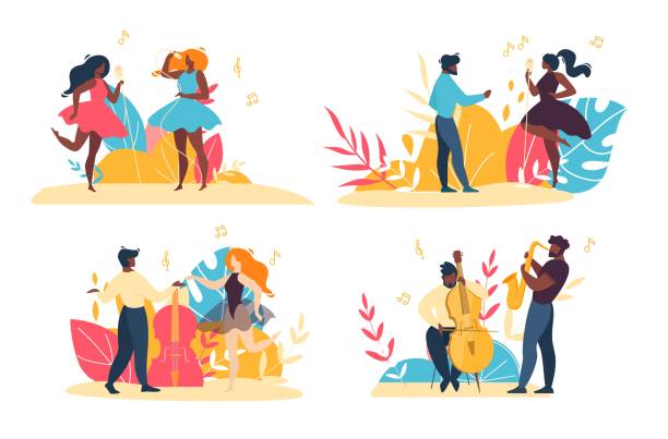 360 Black Female Jazz Singers Stock Illustrations Royalty Free Vector