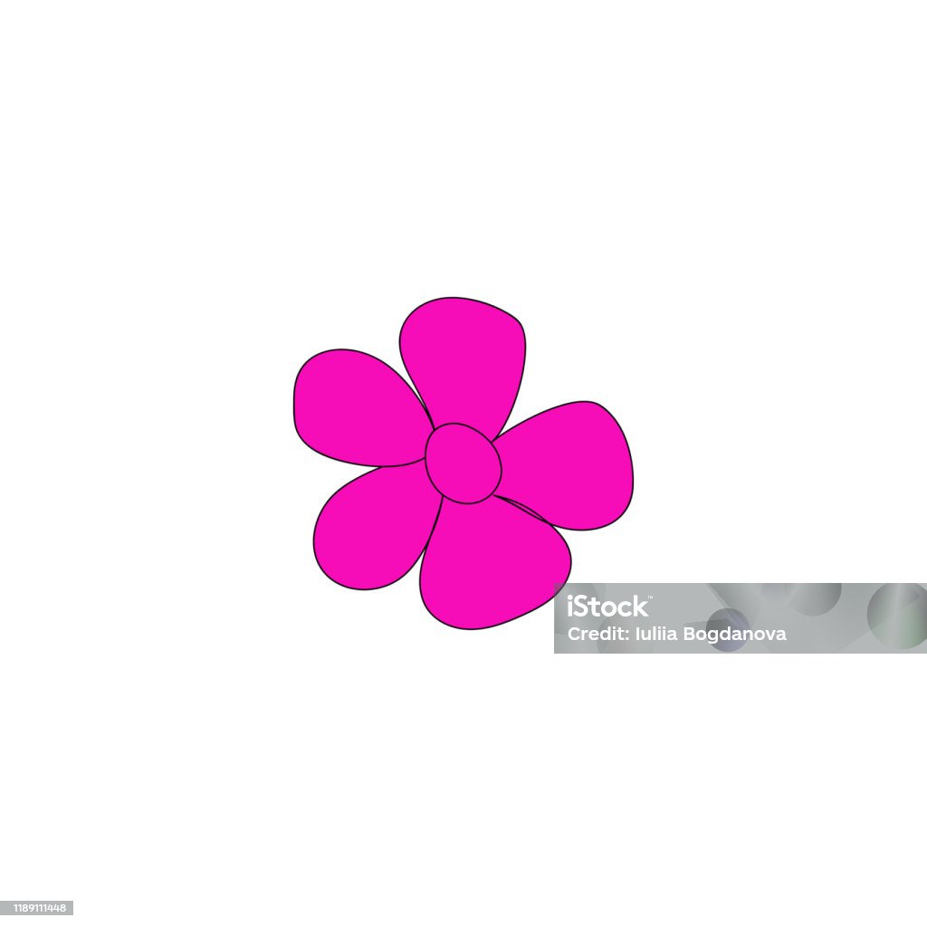 Doodle Bunga Datar Ikon Sederhana Clip Art Merah Muda Di Putih ... Doodle Bunga Datar Ikon Sederhana Clip Art Merah Muda Di Putih ...