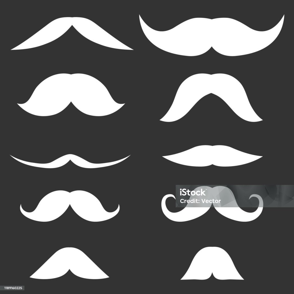 Mustasch Siluett Av Manlig Mustasch Isolerad På En Svart Bakgrund ... Mustasch Siluett Av Manlig Mustasch Isolerad På En Svart Bakgrund ...