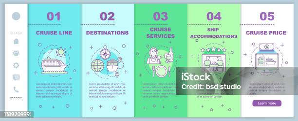Informasi Pelayaran Orientasi Halaman Web Seluler Vektor Template