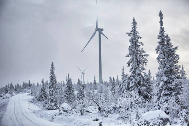 Free picture: wind turbine, wind, wind turbine, snow, mountain, sky ...