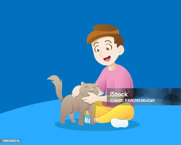 Anak Lakilaki Bermain Dengan Kucing Ilustrasi Stok - Unduh Gambar ... Anak Lakilaki Bermain Dengan Kucing Ilustrasi Stok - Unduh Gambar ...