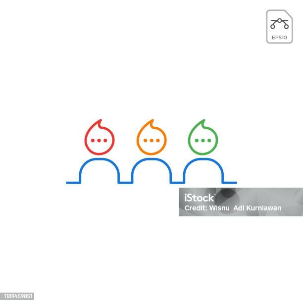 Chat Message Discours Conversation Symbole Ou Vecteur Dicône Isolé
