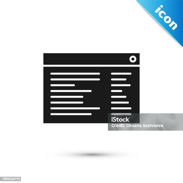 Perangkat Lunak Hitam Ikon Kode Pemrograman Pengembang Web Terisolasi
