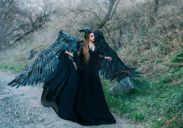 Huge Black Angel Wings