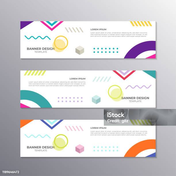 Spanduk Dengan Desain Minimal Latar Belakang Geometris Keren Berlaku