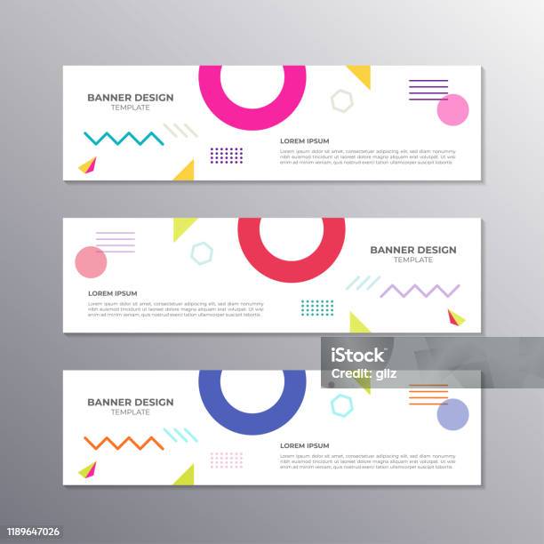 Spanduk Dengan Desain Minimal Latar Belakang Geometris Keren Berlaku