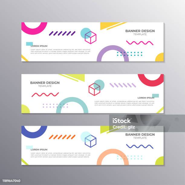 Spanduk Dengan Desain Minimal Latar Belakang Geometris Keren Berlaku