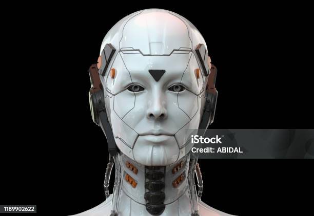 Wanita Robot Scifi Android Perempuan Kecerdasan Buatan 3d Render Foto Stok Unduh Gambar
