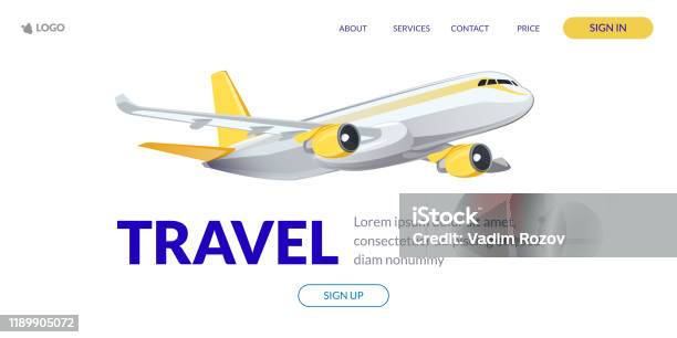 Templat Desain Halaman Web Untuk Pengiriman Proyek Transportasi Pesawat