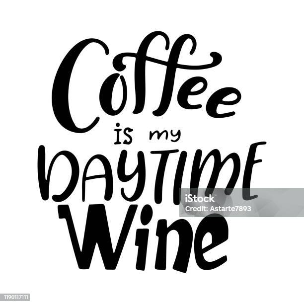 Lettering Untuk Kafe Dengan Kopi Kutipan Untuk Desain Menu Kaligrafi