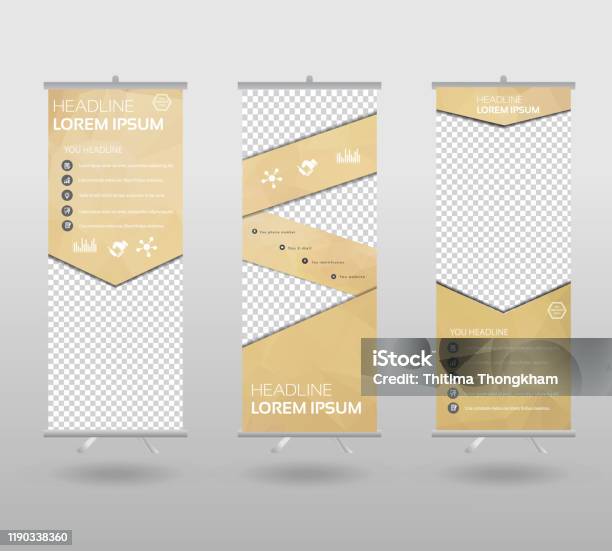 Roll Up Banner Template Dan Info Grafis Berdiri Desain Iklan Tampilan