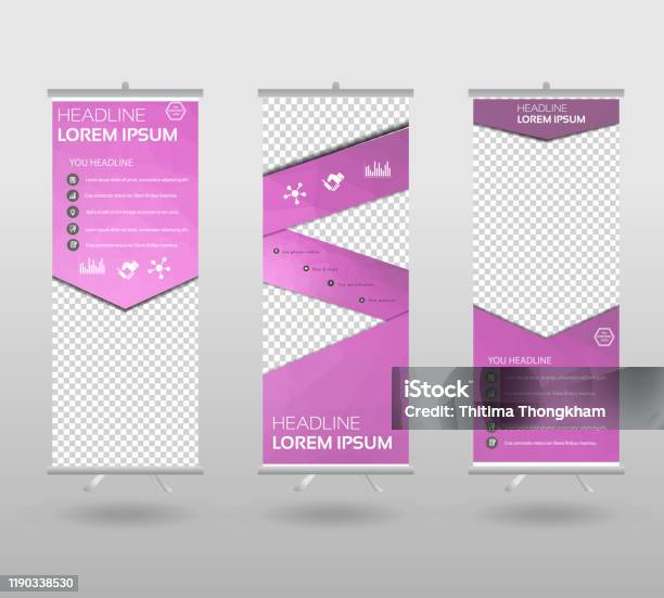 Roll Up Banner Template Dan Info Grafis Berdiri Desain Iklan Tampilan