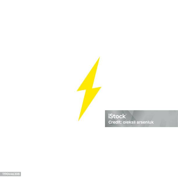 Icône De Flash Et De Foudre Signe De Boulon Dorage Thunderbolt Et