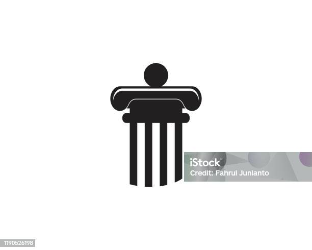 Vetores De Modelo Do Logotipo Da Coluna Projeto Do Vetor Da Coluna E