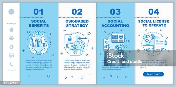 Csr Onboarding Halaman Web Seluler Vektor Template Ilustrasi Stok