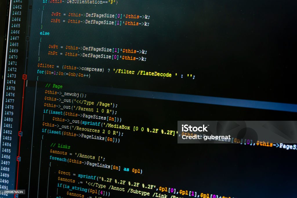Web Developer Php Code Close Up Collection Items Traversing Code Abstract Information Technology