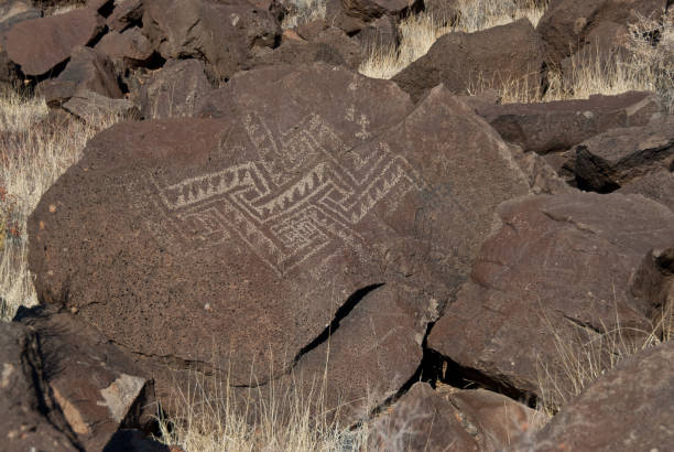 Free picture: An ancient petroglyphs, rock carvings in South America ...