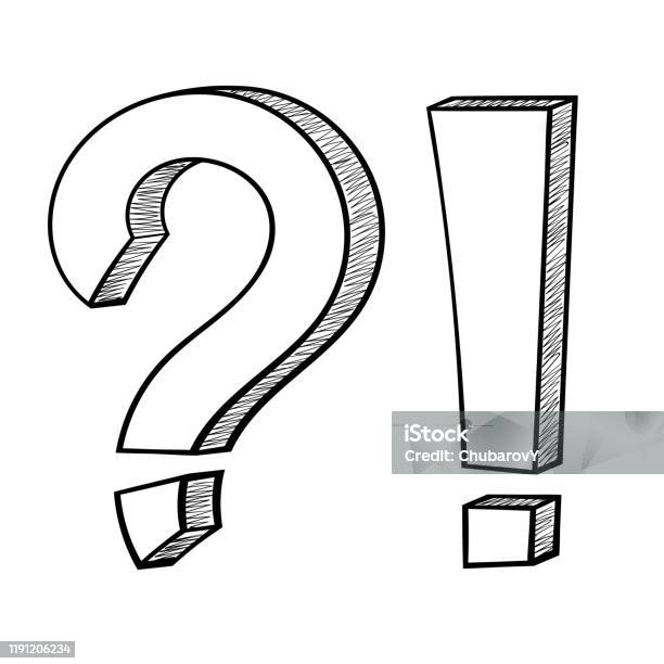 Symboles De Ponctuation Point Dinterrogation Et Point Dexclamation