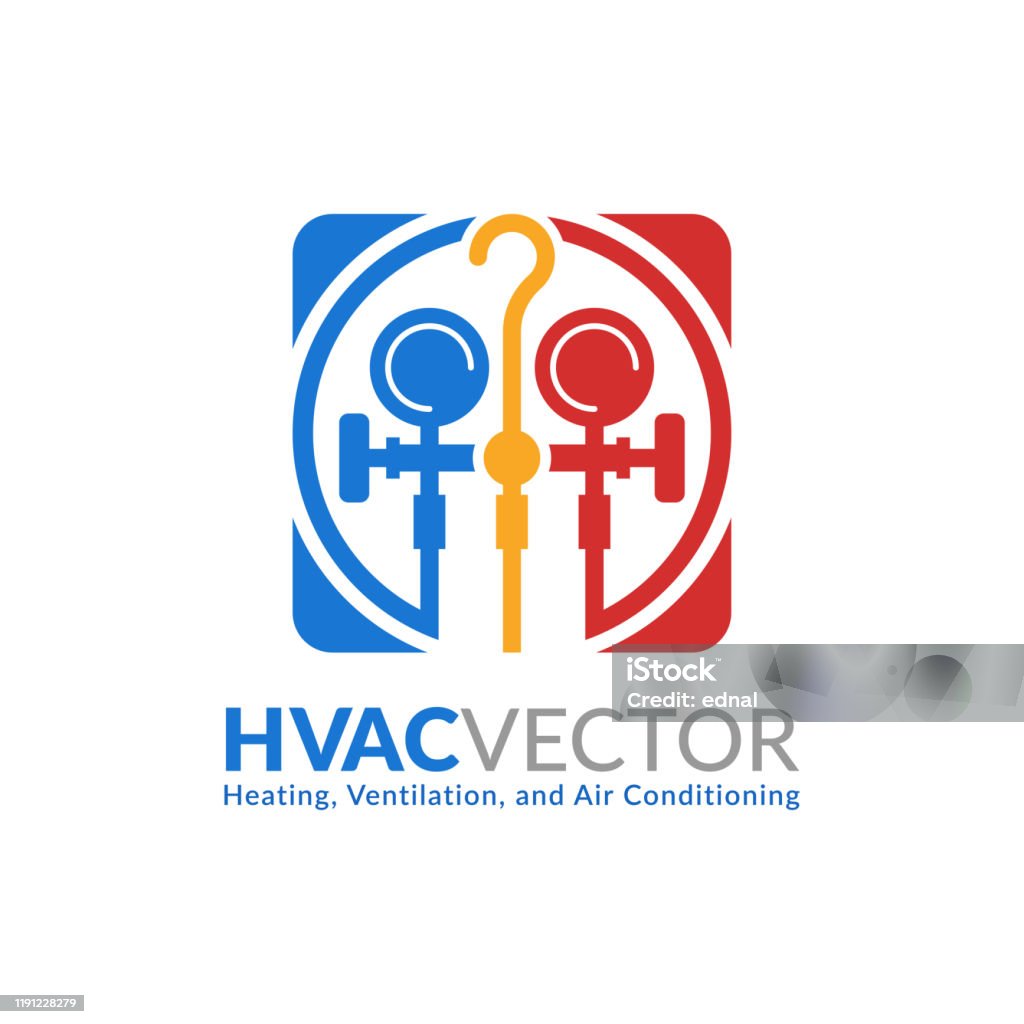 Conception De Symbole De Cvc Ventilation De Chauffage Et Symbole De