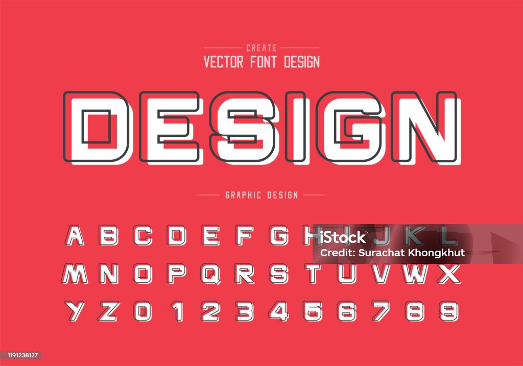 Font Garis Dengan Bayangan Putih Dan Vektor Alfabet Bulat Huruf Dan ... Font Garis Dengan Bayangan Putih Dan Vektor Alfabet Bulat Huruf Dan ...
