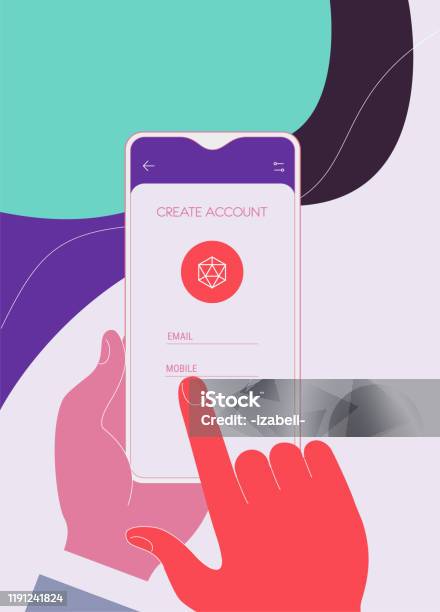 Kit Mockup Layar Masuk Dan Daftar Aplikasi Seluler Ilustrasi Stok ... Kit Mockup Layar Masuk Dan Daftar Aplikasi Seluler Ilustrasi Stok ...
