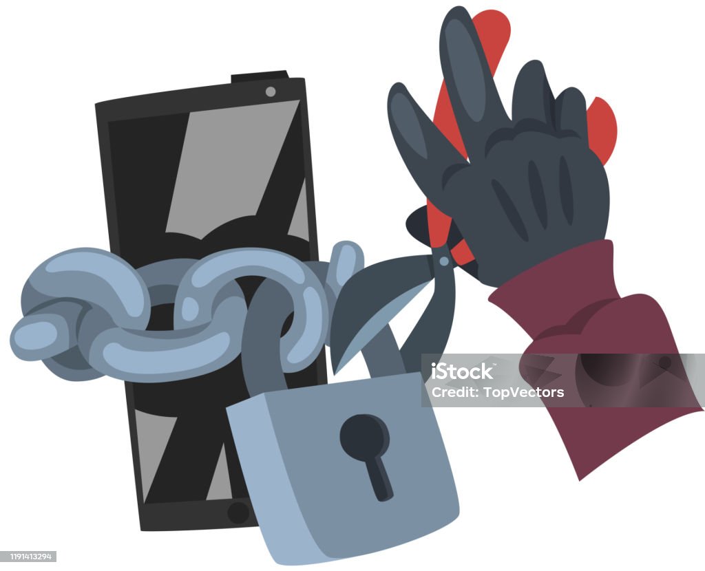 Data Theft Hacker Wearing Gloves Breaking Into Smartphone Vector ... Data Theft Hacker Wearing Gloves Breaking Into Smartphone Vector ...