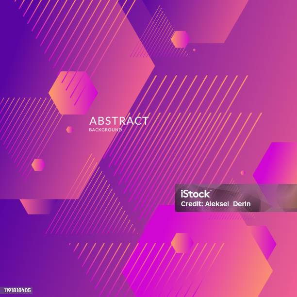 Latar Belakang Geometris Abstrak Desain Poster Dengan Angka Datar