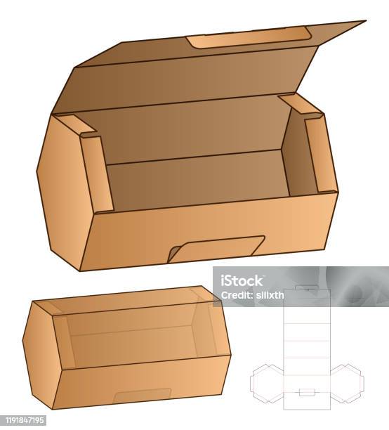 Conception De Modèle De Découpage De Matrice De Boîte Maquette 3d