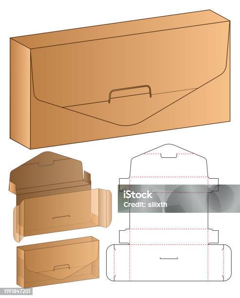 Conception De Modèle De Découpage De Matrice De Boîte Maquette 3d