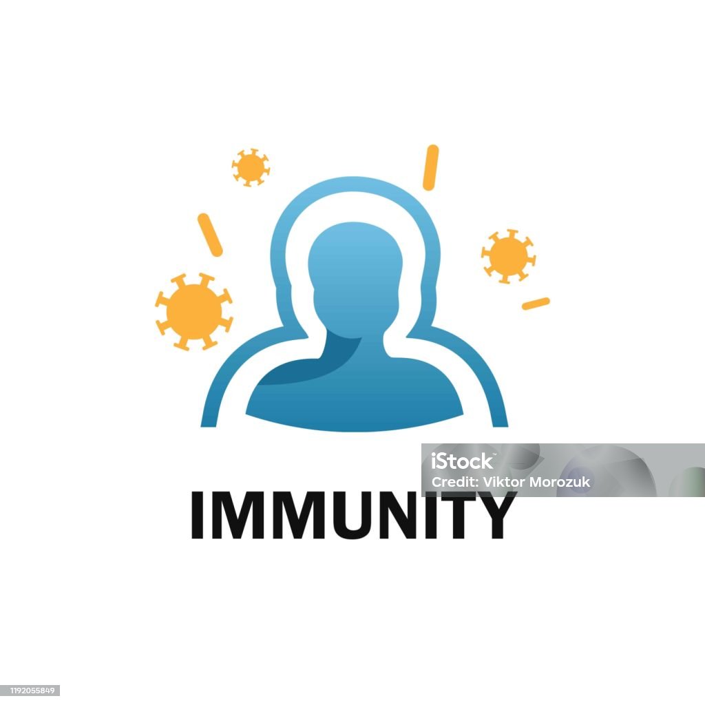 Immune System Vector Icon Logo Health Bacteria Virus Protection Medical