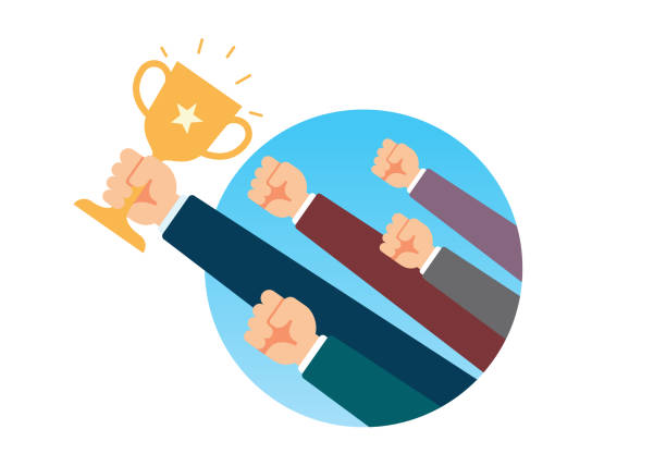 2 500 Hand Holding Trophy Stock Illustrations Royalty Free Vector