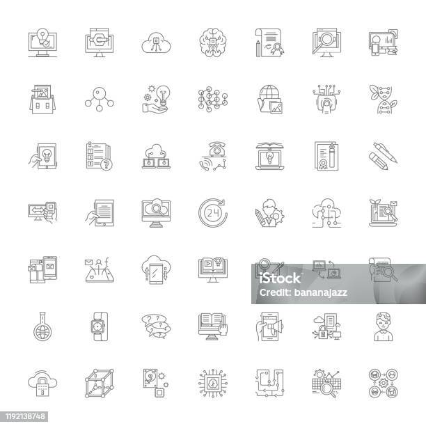 Graphismes Linéaires De Compétence Signes Symboles Dillustration De