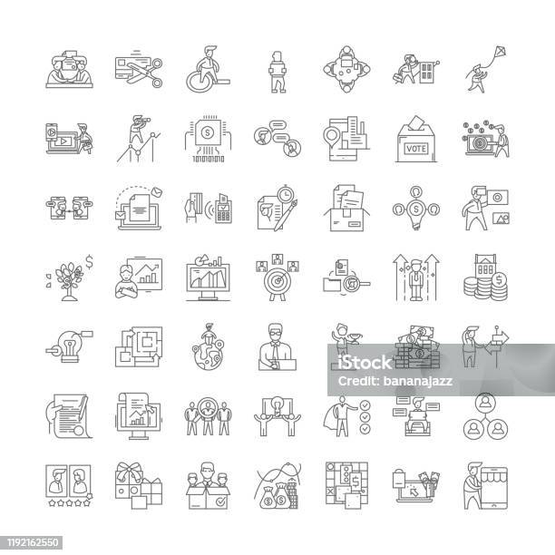 Icônes Linéaires De Gestion De Projet Signes Symboles Dillustration De ... Icônes Linéaires De Gestion De Projet Signes Symboles Dillustration De ...