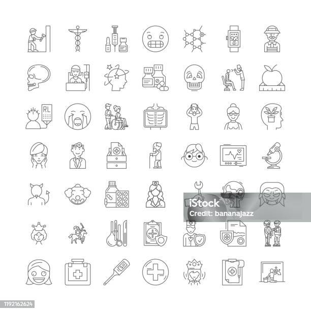 Icônes Linéaires De Psychiatrie Signes Symboles Dillustration De Ligne ... Icônes Linéaires De Psychiatrie Signes Symboles Dillustration De Ligne ...