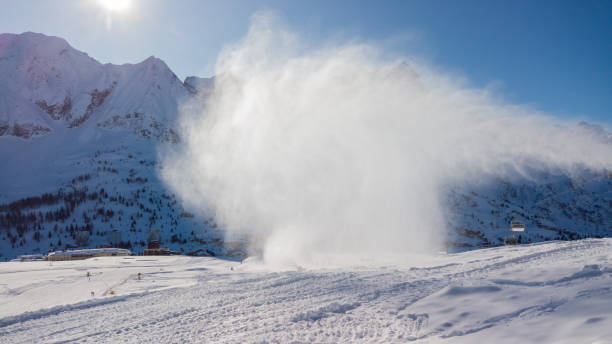 Snow Cannon in Action on a Ski Slope | Free Stock Image - Barnimages